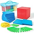 Amazon.com: Plastic Base Ten Blocks Set,Maths manipulatives for 2nd ...