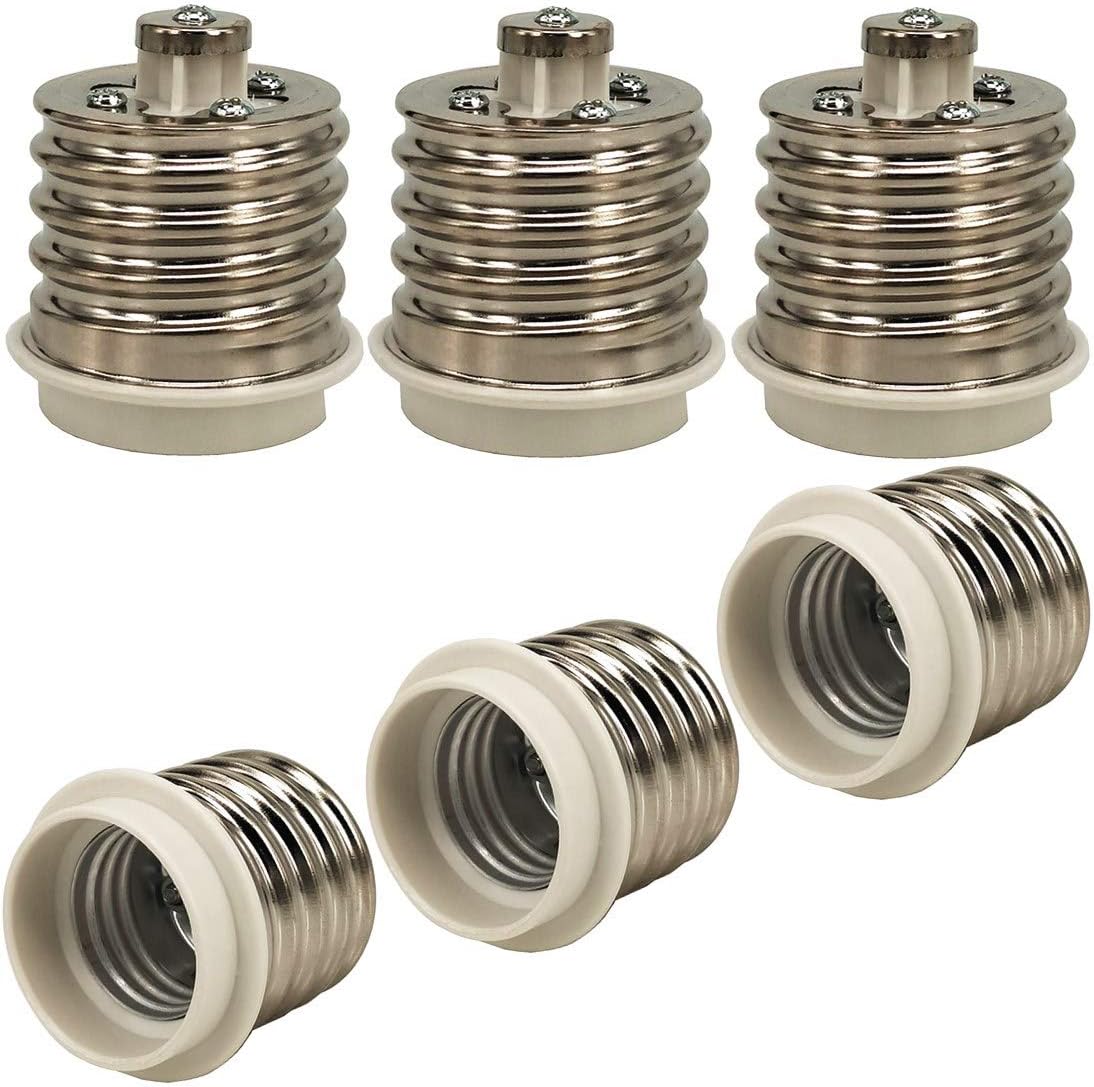 ZDCDJ 6pcs E40 Adapter E40 to E27 Lamp Base Adapter Converter, E40 to E27 Lamp Base Adapter for ...