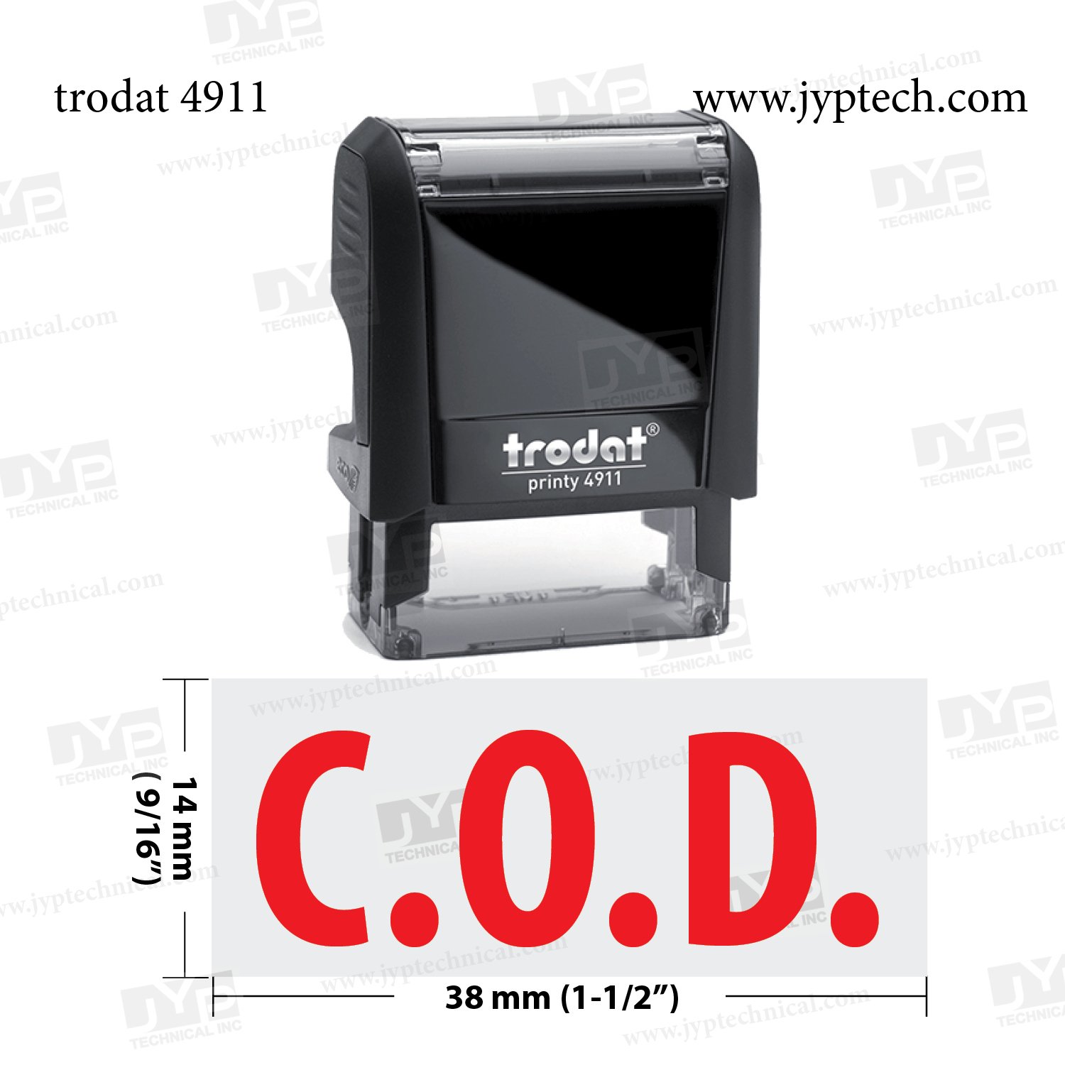 Amazon.com : New Trodat 4911 Self Inking Rubber Stamp w. C.O.D. : Office Products