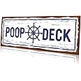 Amazon.com: Jetec POOP DECK Sign Nautical Nursery Wall Decor Rustic ...