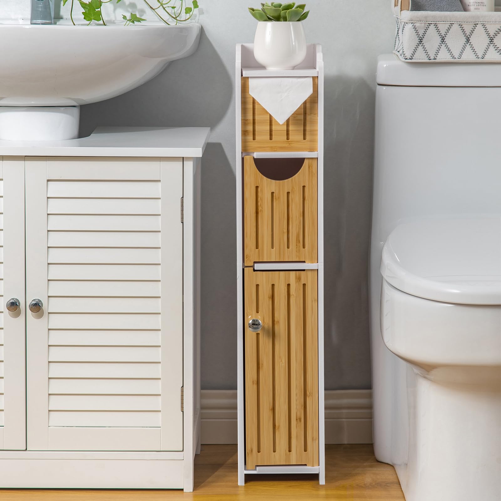 AOJEZOR Bathroom Storage Cabinet: Small Bathroom Storage Cabinet for ...