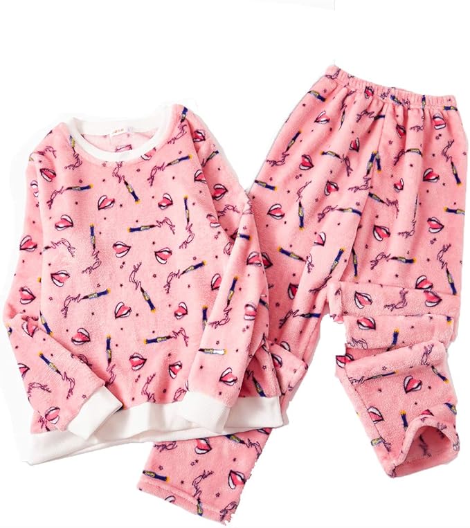 GOSO Girls Pajamas Set Size 12 14 16 18 Warm Winter Fleece Pjs for Teen ...