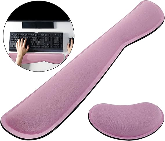 JJYHEHOT Keyboard Wrist Rest Pad Wrist Support Gaming Gel Mouse Mat Non ...