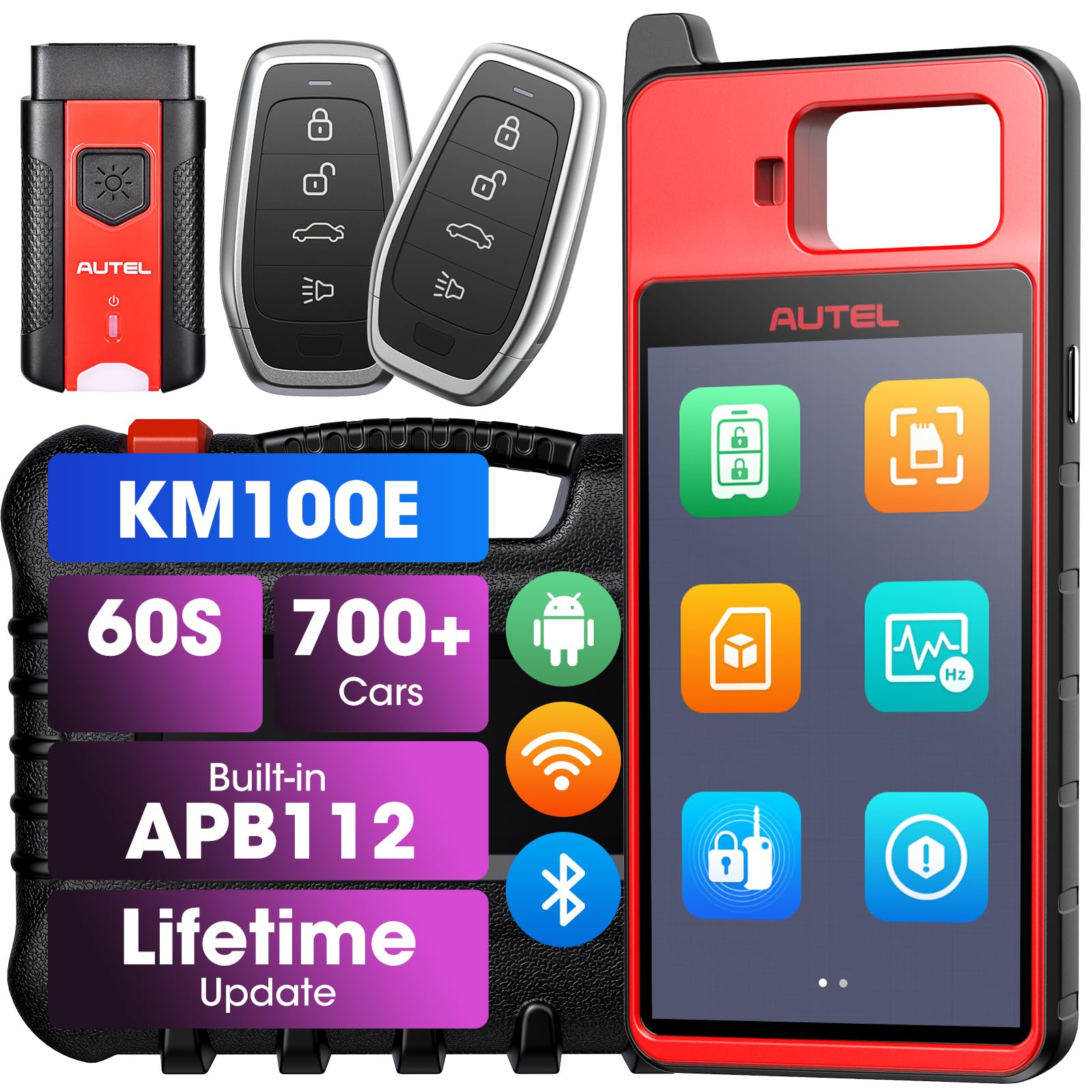 Mua Autel MAXiIM KM100E Key Programmer: Key Fob Programming Immobilizer Tool, Transponder Chip ...