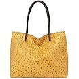 Amazon.com: Milan Chiva Leather Tote Bag for Women with Zipper Large ...