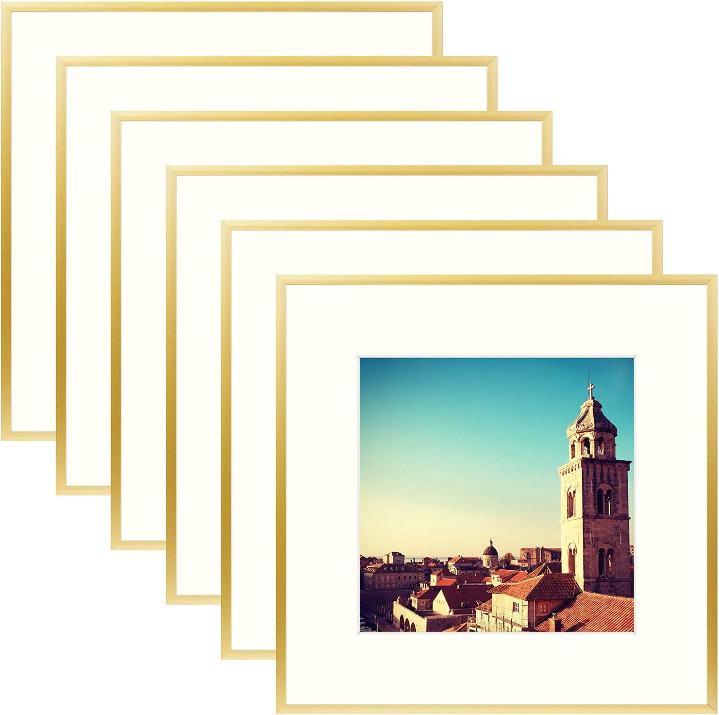 Amazon.com - Golden State Art, Gold Aluminum Metal Wall Photo Frame ...