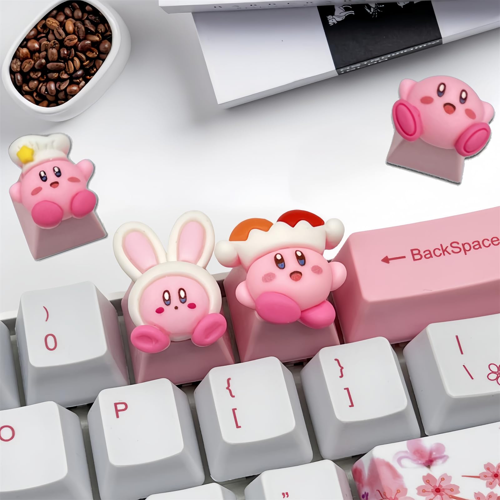 Mua ZMX Cute Anime Keycaps,Custom Handmade PBT Keycap for Kirby Pink ...
