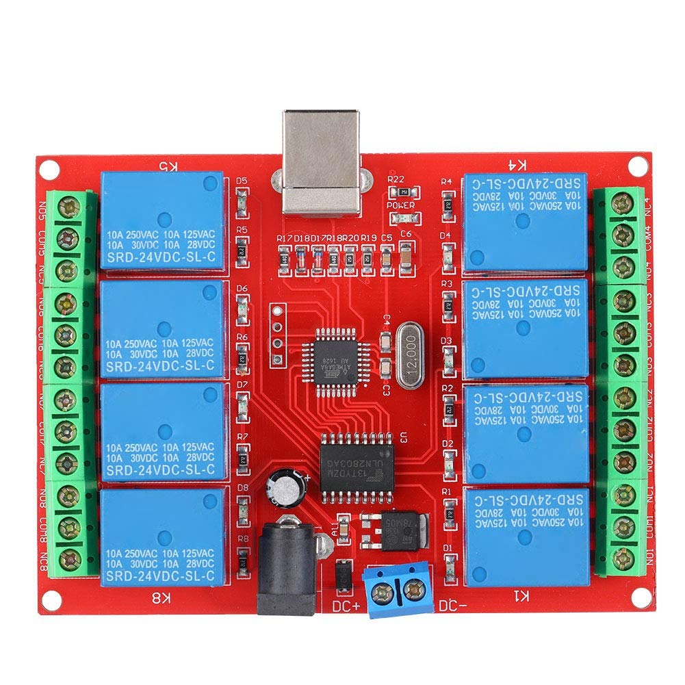 Buy Wendry USB Switch Relay Module, 8-Channel 24V Computer USB Smart ...