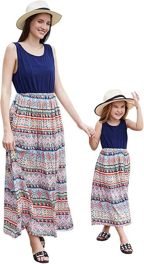 Mutter Tochter Partnerlook Kleid