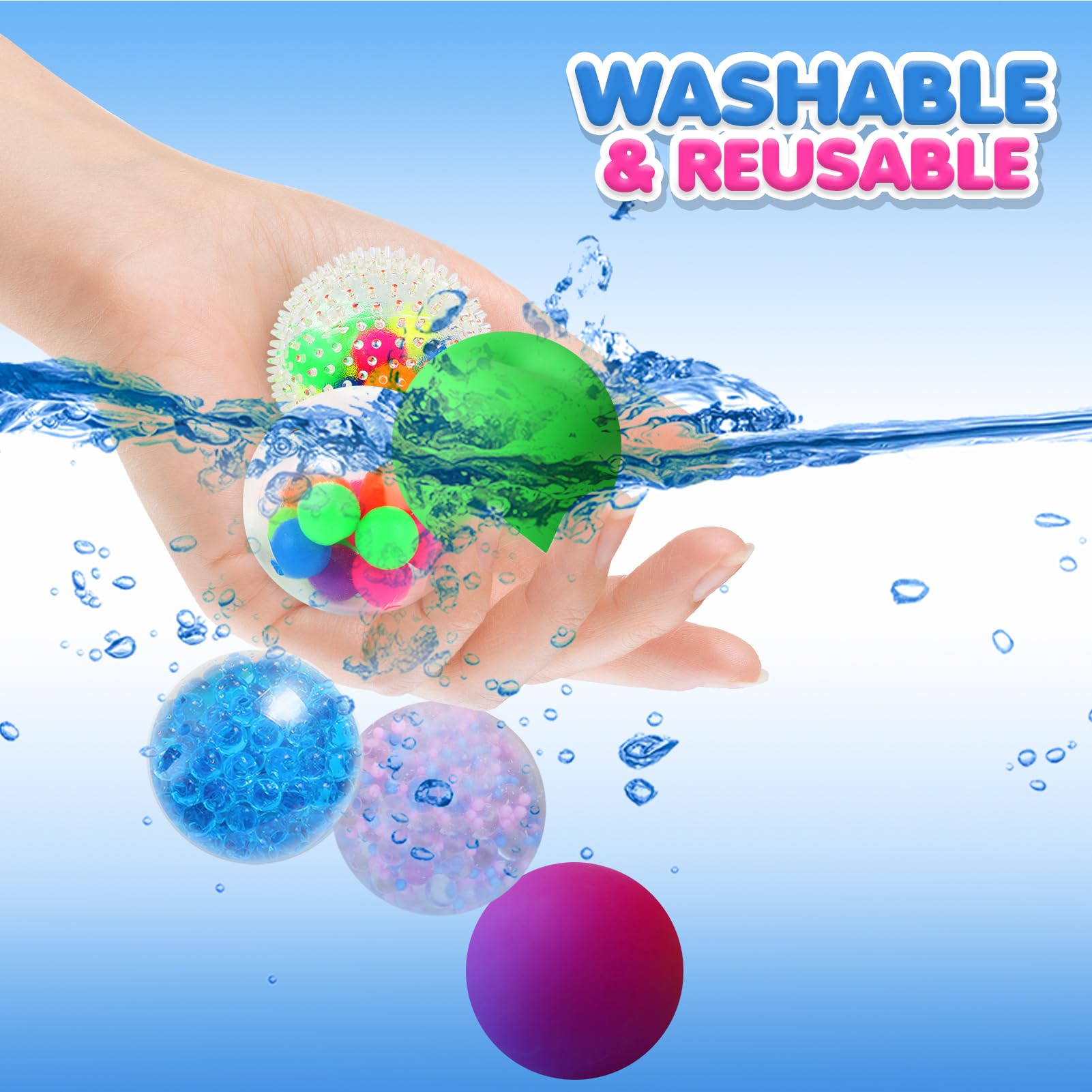 Mua 6 Set Squishy Sensory Stress Squeezing Balls for Adults: Best ...