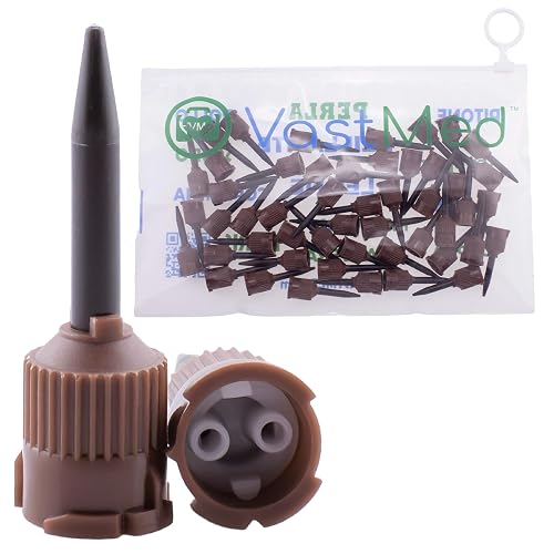 50 PCs Dental Grade Dental 7014 1:1 Brown/Black Resin Impression Mixing ...