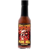 Amazon.com : Hellfire Pure Hell Hot Sauce, 7 Pepper Blend, Gourmet ...