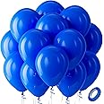 Amazon.com: Bezente Royal Blue Latex Party Balloons - 100 Pack 12 inch Round Helium Blue ...