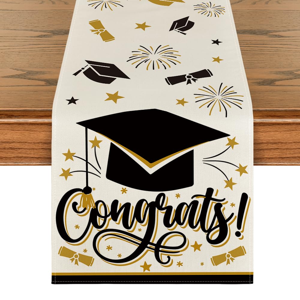 Artoid Mode Congrats Diploma Cap Graduation Table Runner, 2025 ...