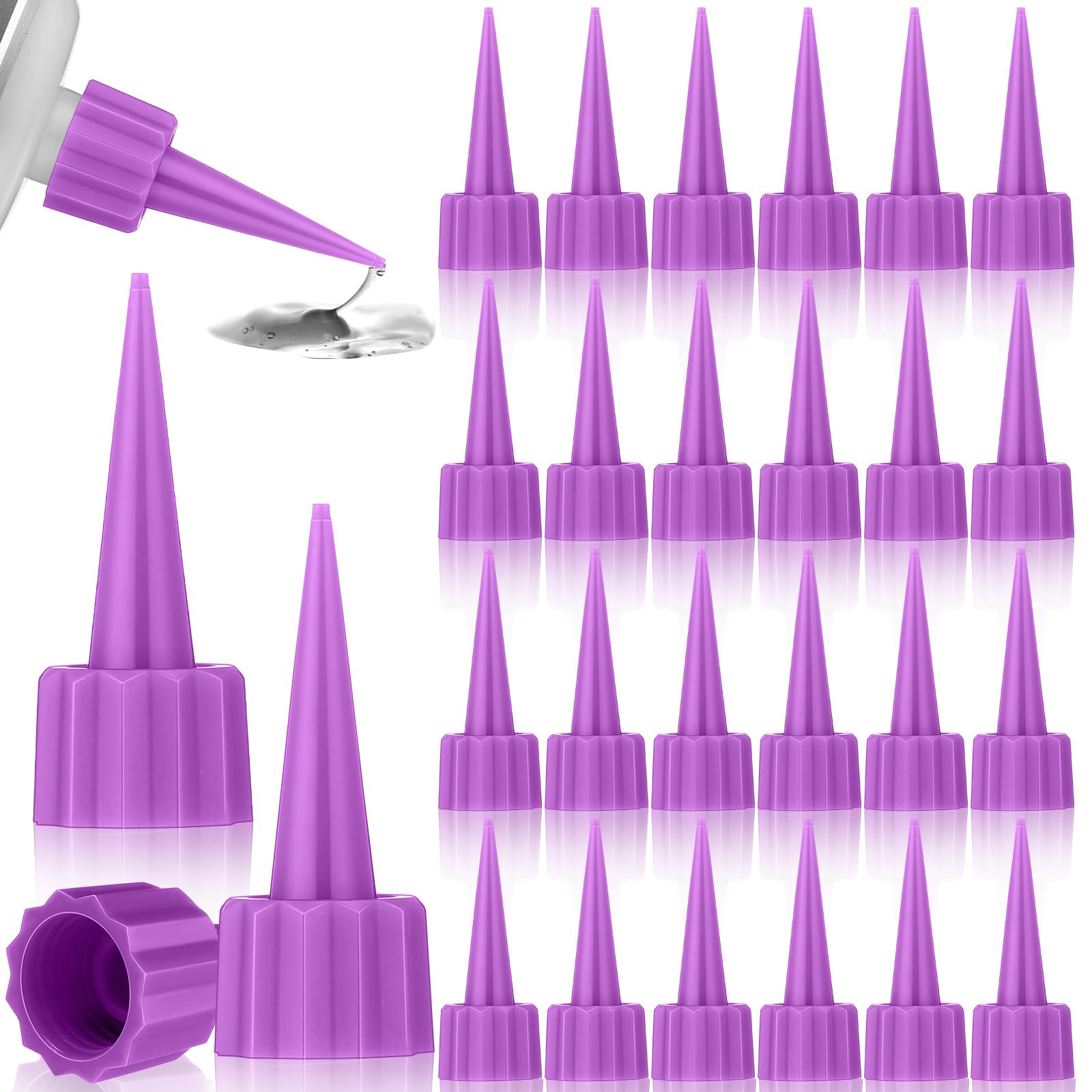 Loopeer 24 Pcs 312 Extra Tips for Ca Glue Snip Tip Applicator Tips Cap ...