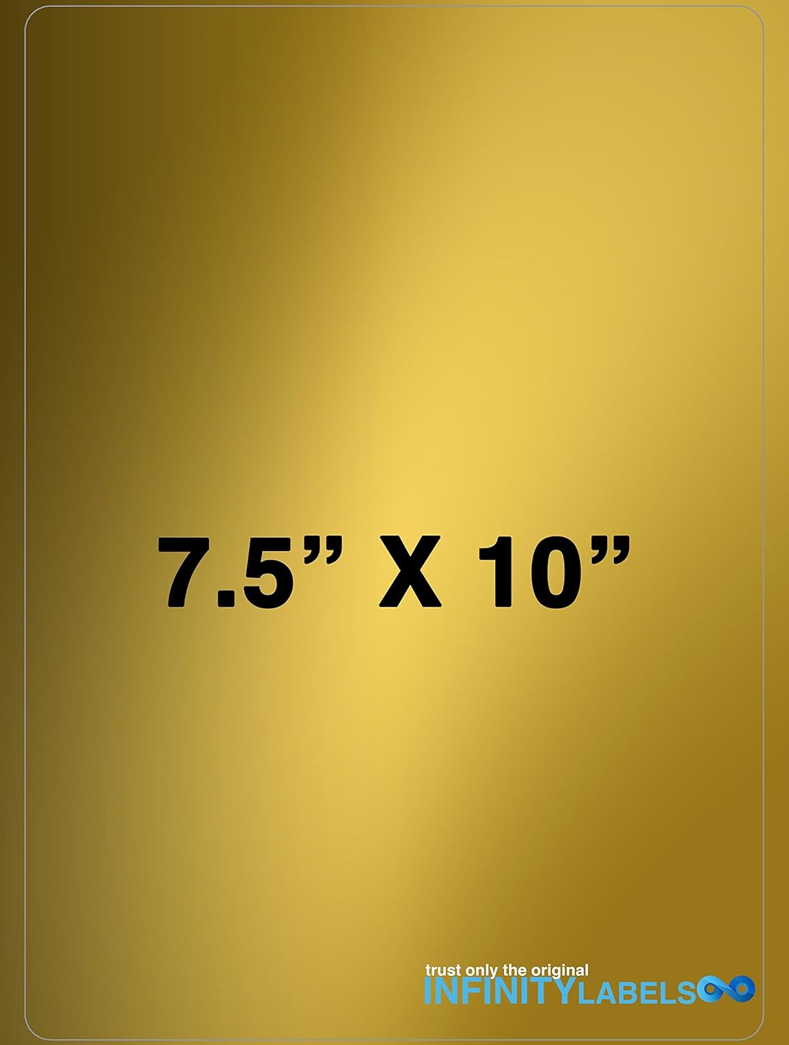 Amazon.com : 500 Sheets, Shiny Gold Paper 7.5in. x 10.5in. Rounded ...