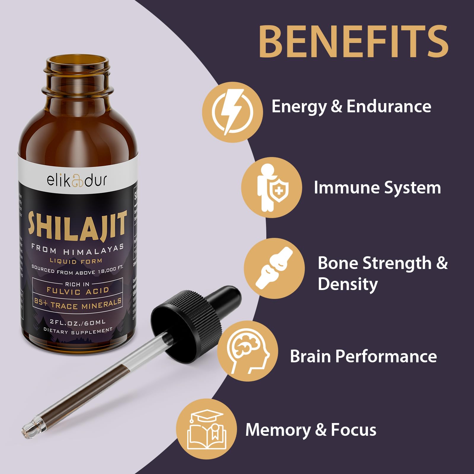 Mua Elikadur Shilajit Resin Organic Liquid Supplement, Shilajit ...