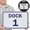 Amazon.com: SmartSign "Dock 1" Dock Number Sign | 12" x 18" 3M Engineer ...