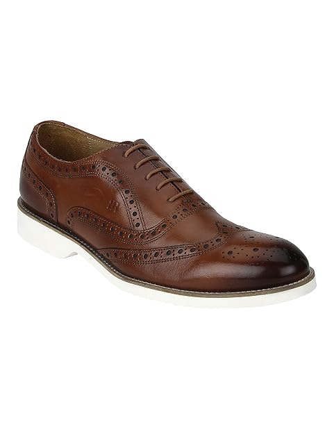 Buy Raymond Leather Solid Pure Leather Dark Brown Regular Fit Footwear ...