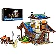 Amazon.com: JMBricklayer Medieval Town Barn Building Block Kit ...