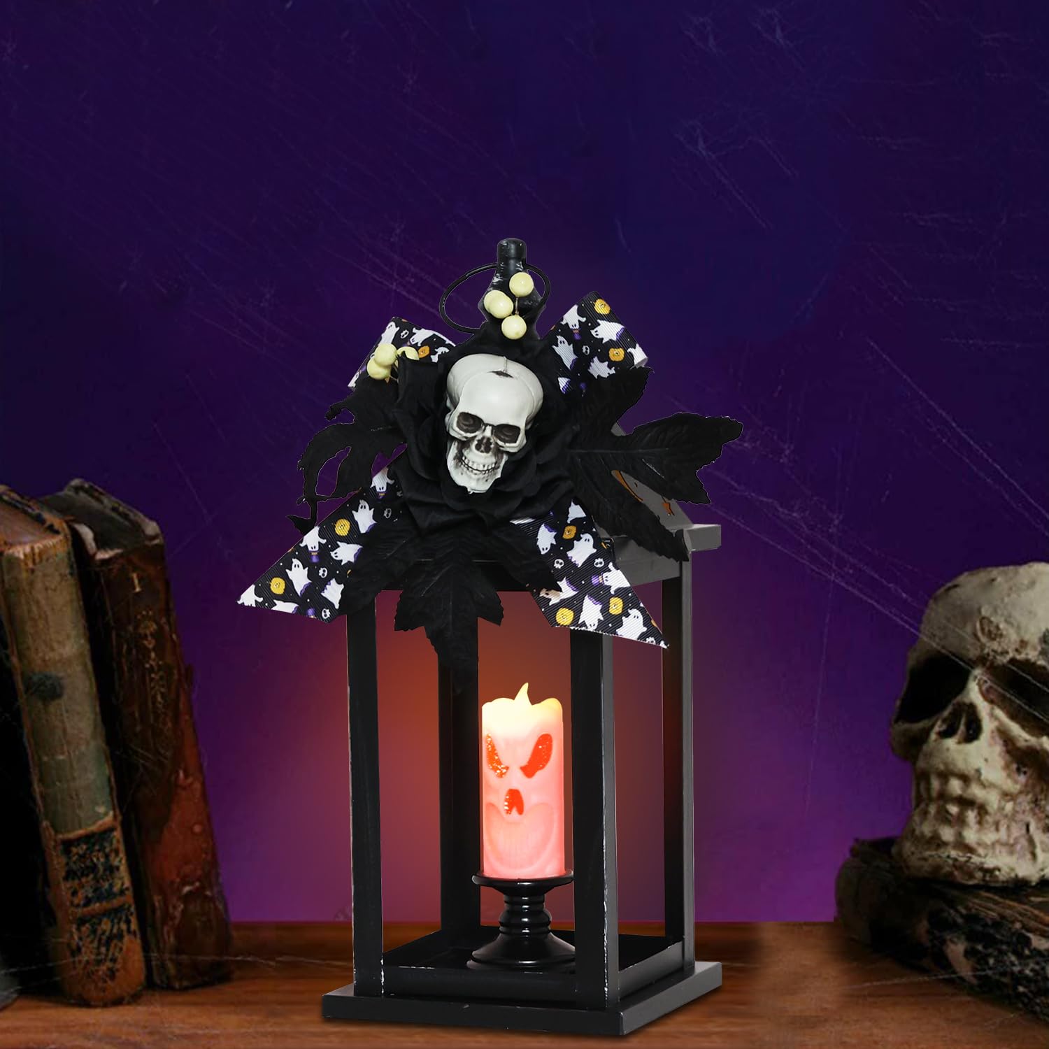 DECORKEY Halloween Decorations Indoor, 14.7" Decorative Candle Lantern ...