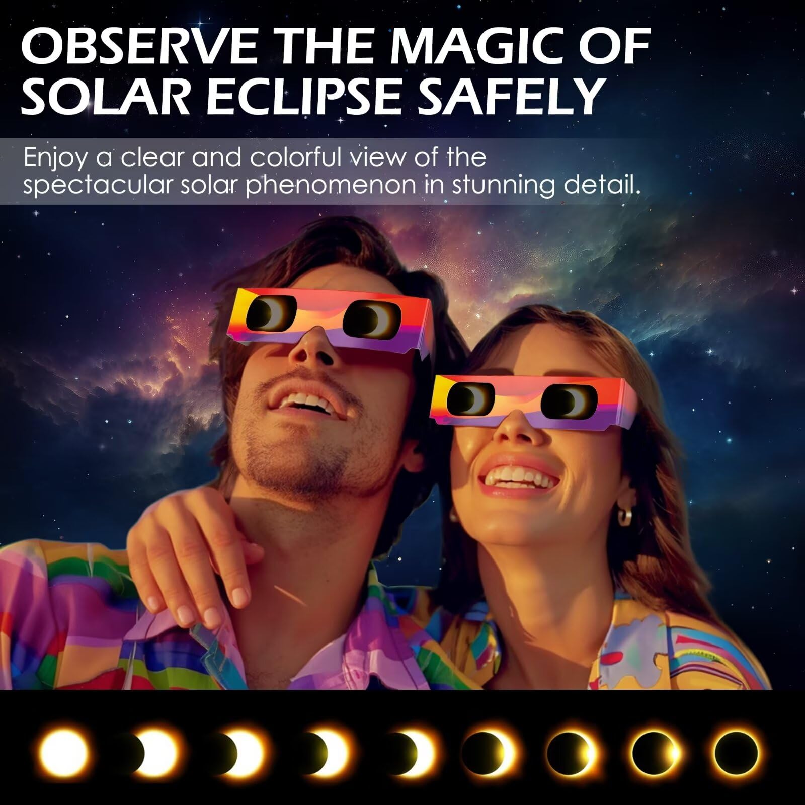 Mua UCQKLI 6 PCS Solar Eclipse Glasses 2024, CE & ISO 12312-2 Certified ...