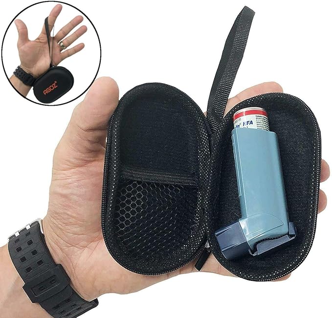 AGOZ Asthma Inhaler Case Zippered Protective Medical Pouch Cover with ...