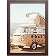 Amazon.com - KTKDE 8.5 by 11 Picture Frame Walnut, Picture Frames 8.5 x 11frame with Shatter ...