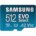 Amazon.com: SAMSUNG EVO Select Micro SD-Memory-Card + Adapter, 512GB ...