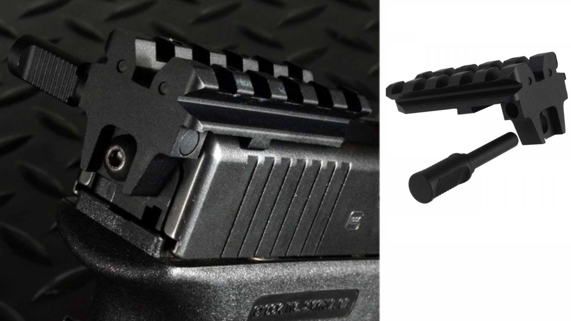 Buy GLOCK Rear Rail adaptor + Competition Charging Handle for RED DOT ...