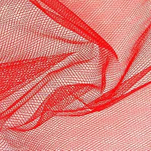 Tela de red de tul de 140 cm de ancho, color rojo: Amazon.es: Bricolaje ...