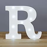 Your Name in Lights - White Wooden Light Up Letters A-Z Wedding Baby ...