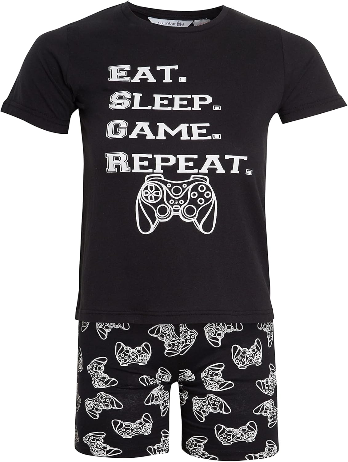 Slumber Hut® Boys Jersey Pyjamas 100% Cotton - Computer Game Gaming ...