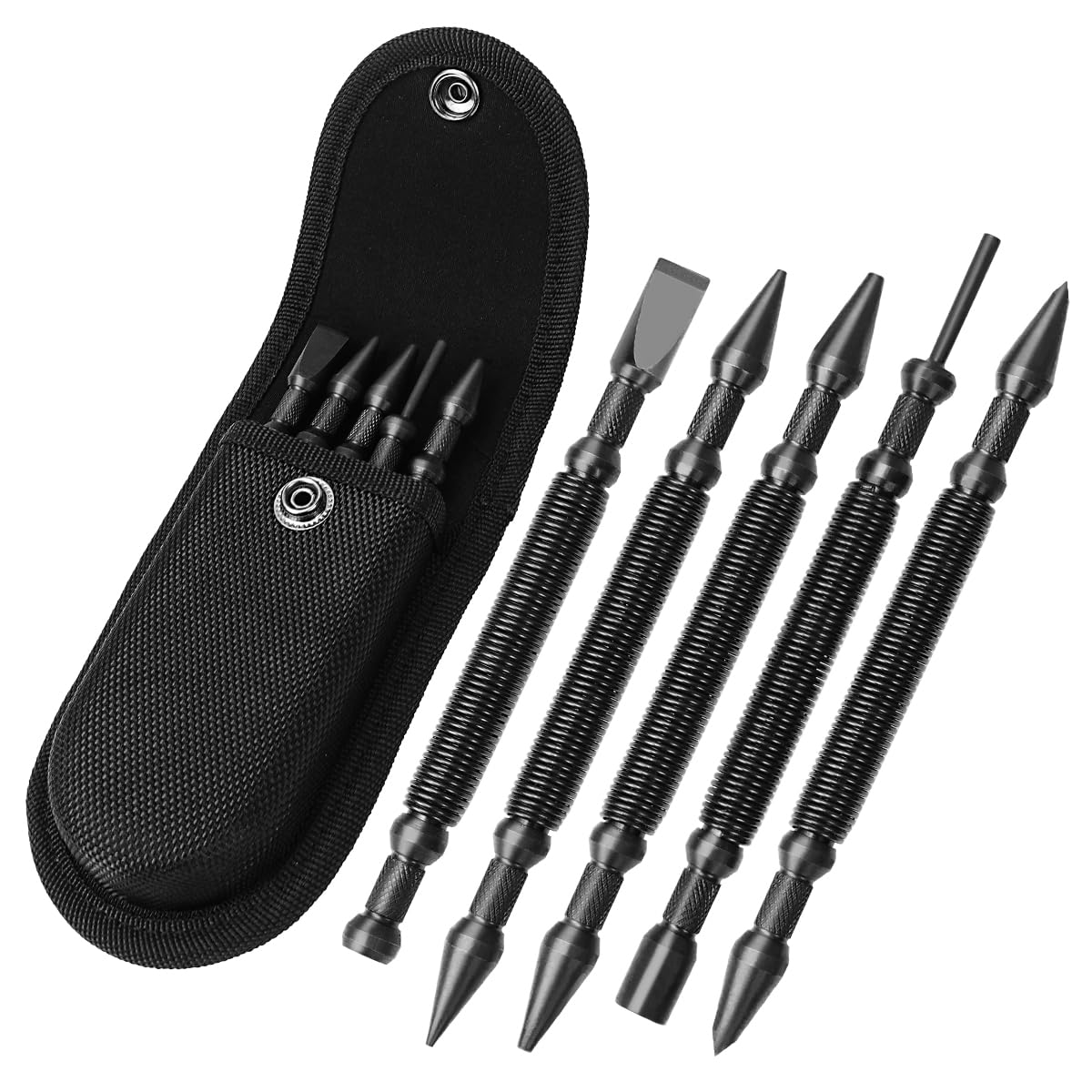 TYRWEEY 5-Piece Nail Setter Dual Head Nail Set & Dual Head Center Punch ...