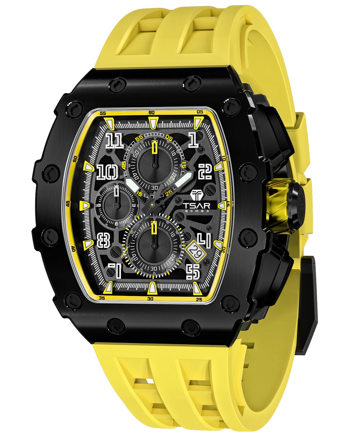 Mua TSAR BOMBA Mens Watches Luxury Tonneau Watches for Men Waterproof ...
