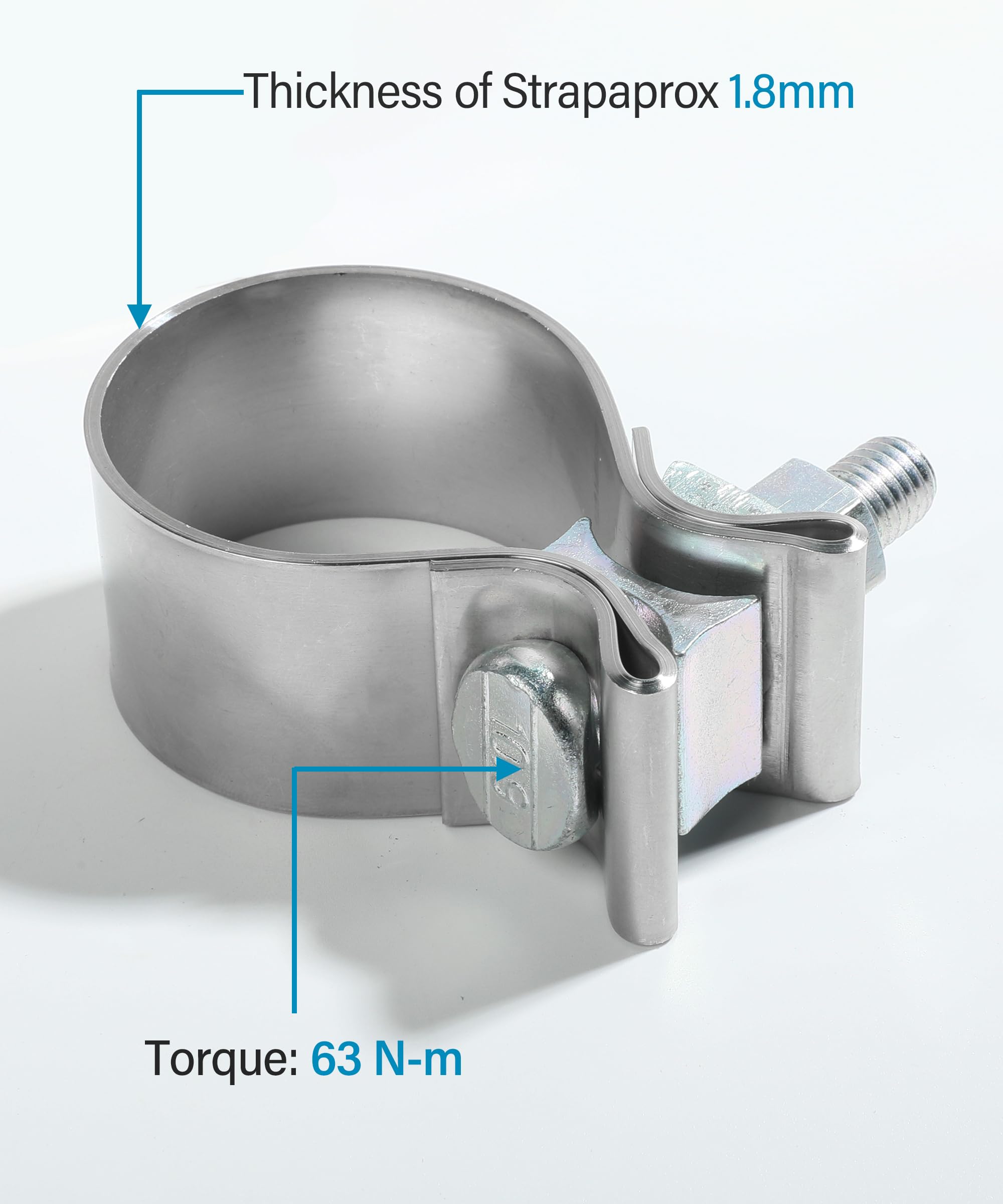 Mua 2 Pack Exhaust Clamp,1.75" 2.0" 2.25" 2.5" 3.0" Narrow Band Muffler ...