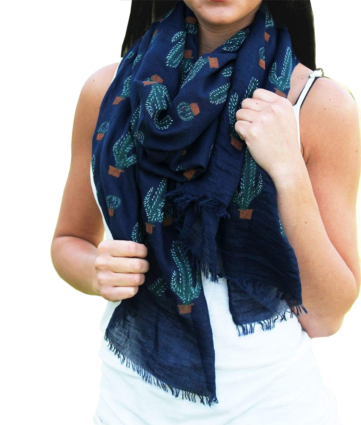 StylesILove Womens All Seasons Soft Cozy Wild Desert Cactus Wrap Shawl ...