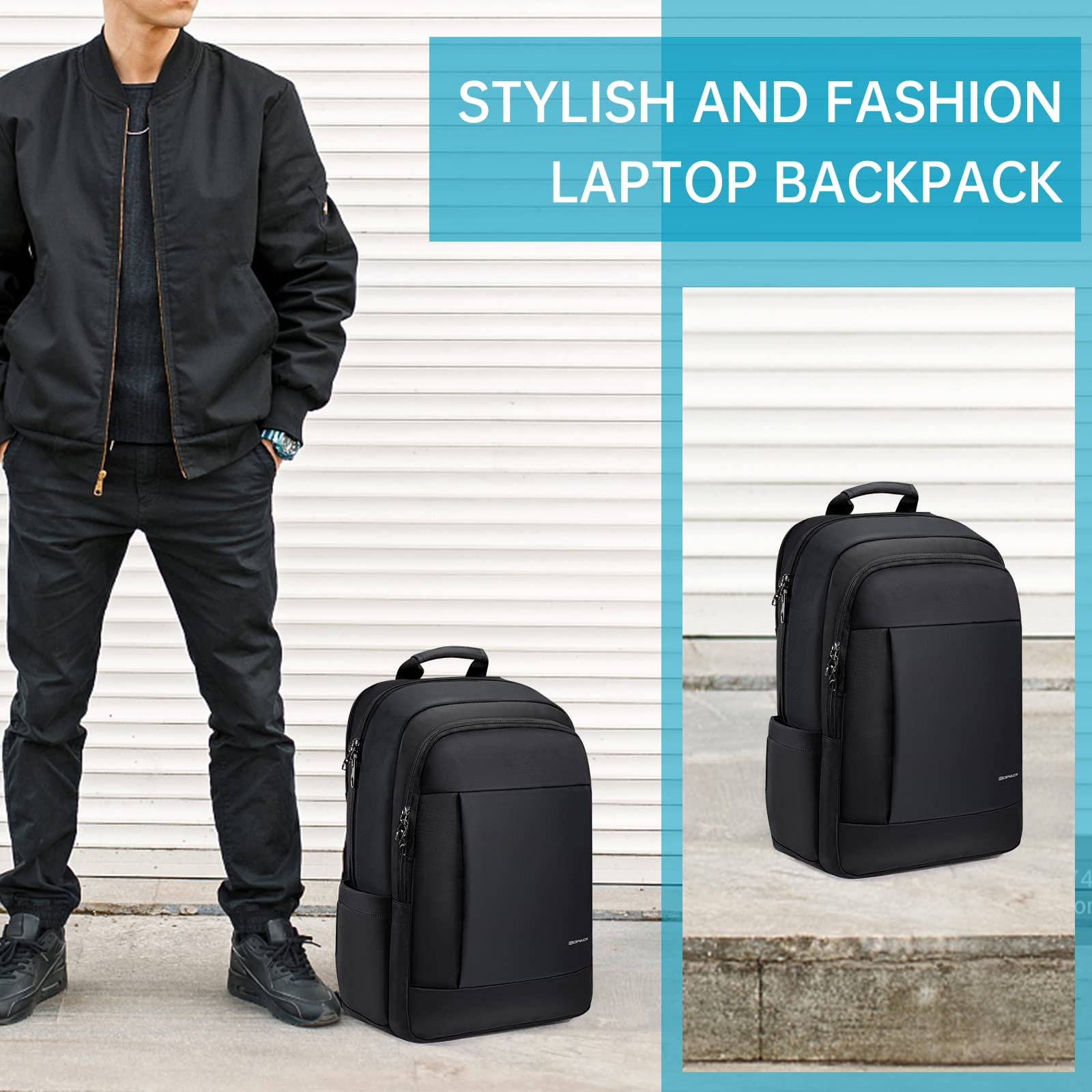 Mua kopack Deluxe Black Laptop Backpack, 17 Inch Anti-Theft Water ...