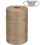 Amazon.com : Jute Twine 656 Feet 3Ply Natural Arts Crafts Jute Rope ...
