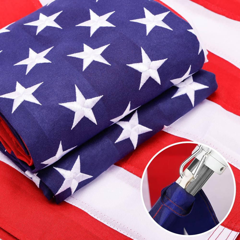 American Flag For Outside 3x5 Ft Pole Sleeve Banner Style-TearProof ...