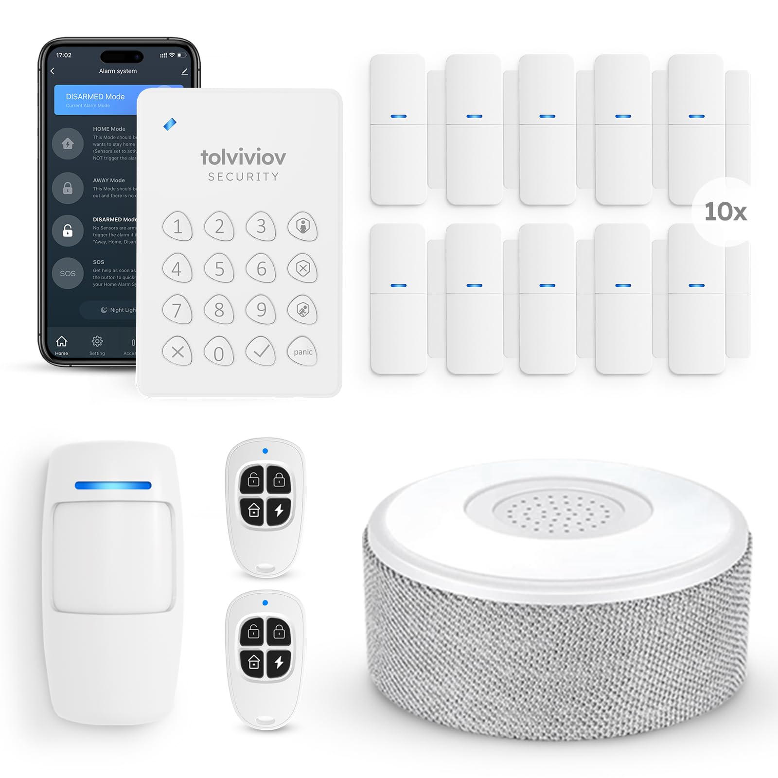 Tolviviov Alarm System For Home Security Door Alarm Systems App