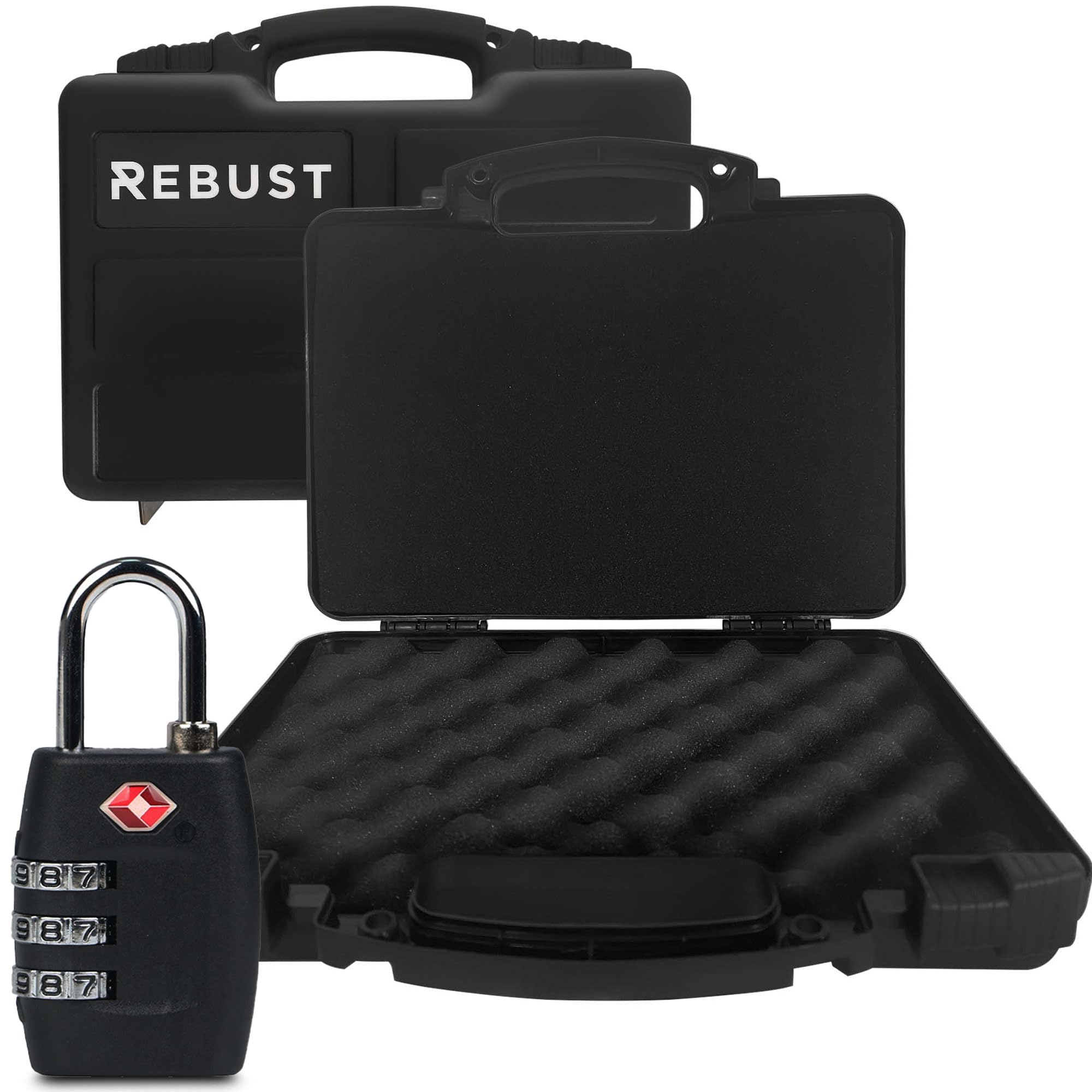 REBUST Lockable Hard Gun Case ; TSA Approved Lock Firearm Travel Case ...