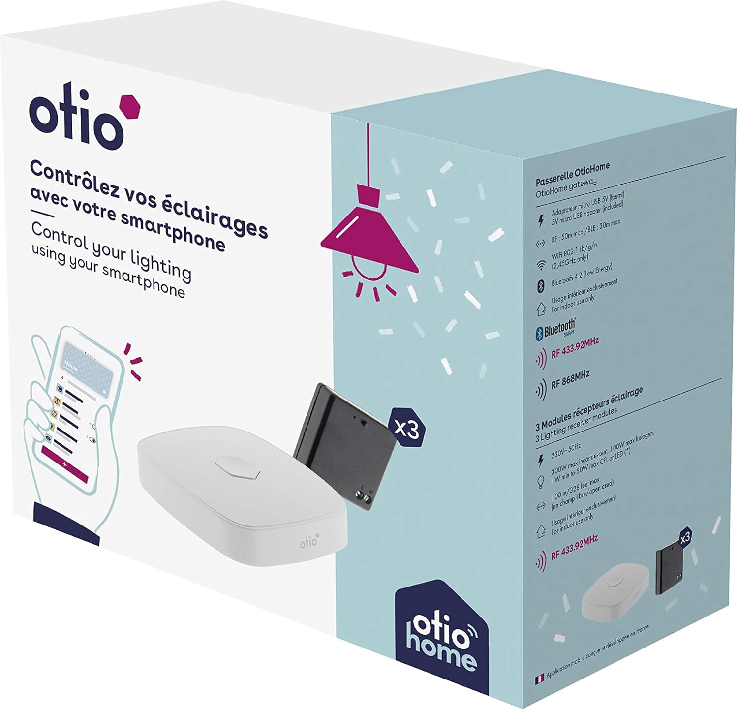 Connected Lighting Pack – Includes 1 WiFi Gateway + 3 Microphone ...
