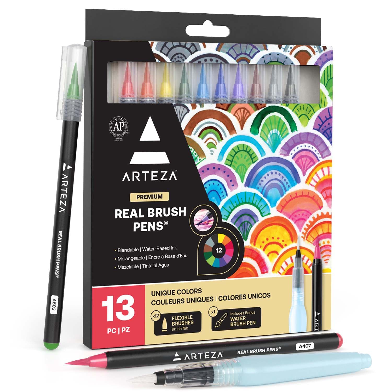 Mua ARTEZA Real Brush Pens, 12 Watercolor Pens, Drawing Markers with ...