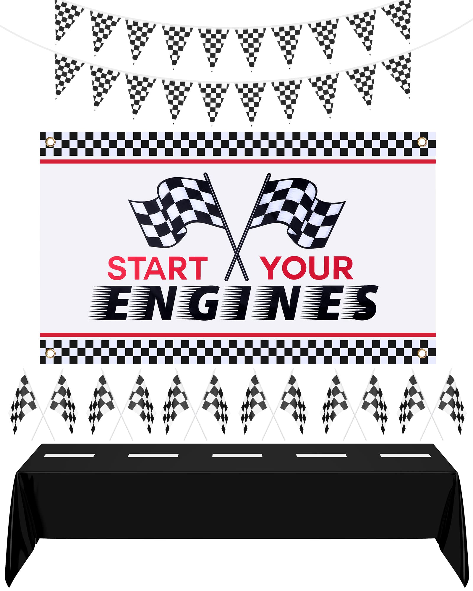 Mua 15 Pcs Race Car Party Supplies, Include Racing Car Theme Backdrop ...