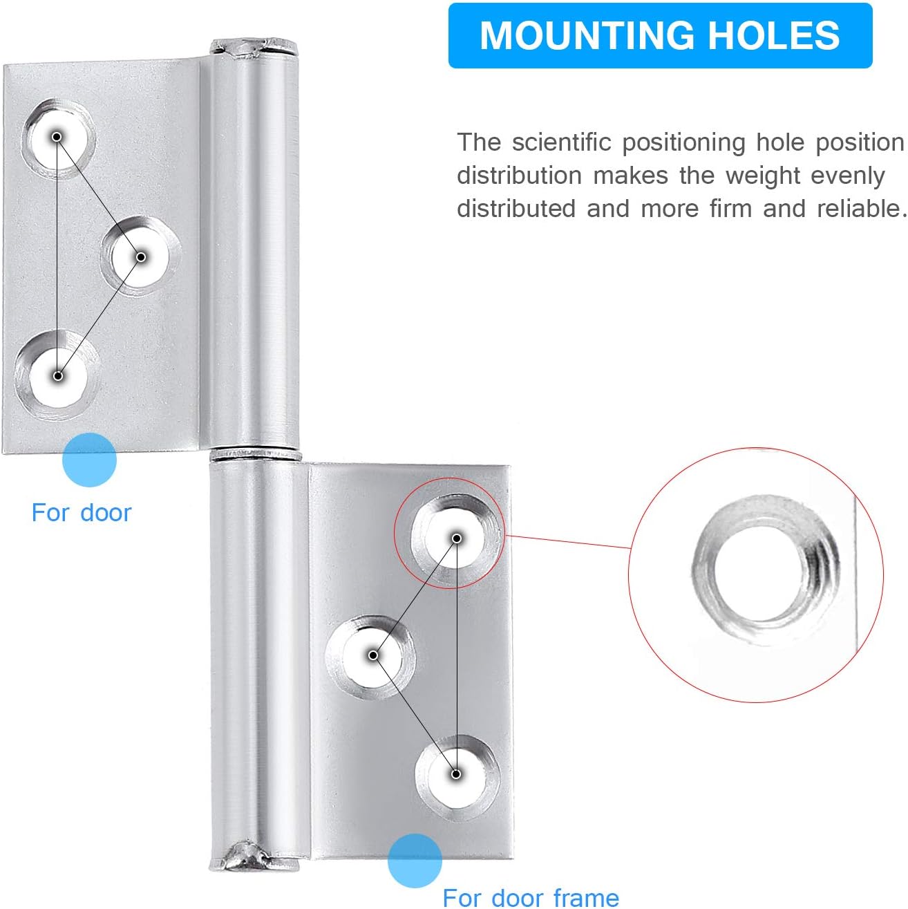 HSEAMALL 20PCS 2.5 Inch Small Slip Joint Flag Hinge ,Stainless Steel ...