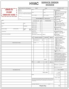 Amazon.com : HVAC Service Ticket : Office Products