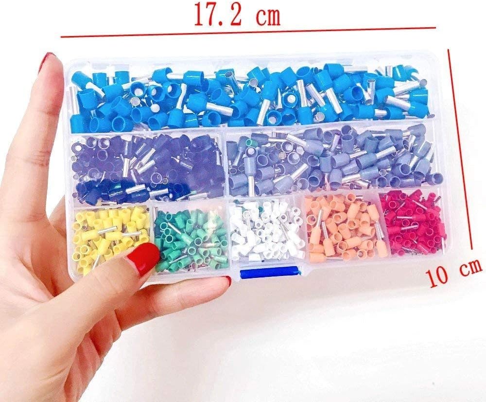 JZK Set 800 bootlace Ferrule Crimp Connector Insulated Cord pin end ...