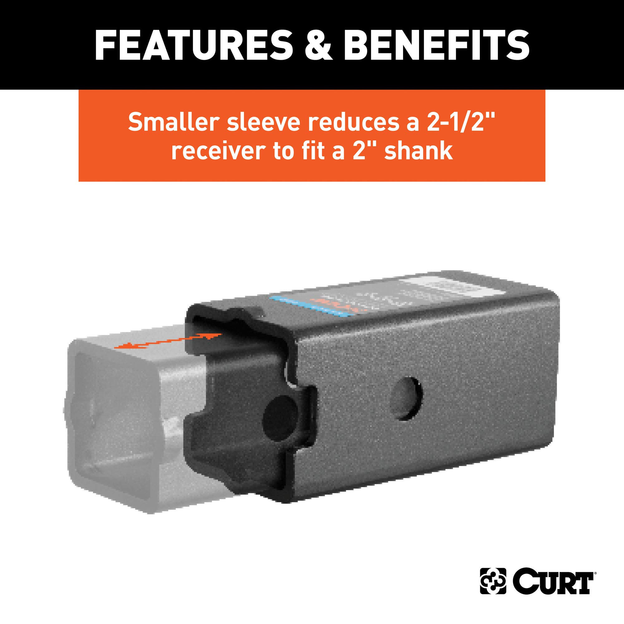 Mua CURT 45408 Trailer Hitch Receiver Adapter Reducer Sleeve Set, 3 to ...