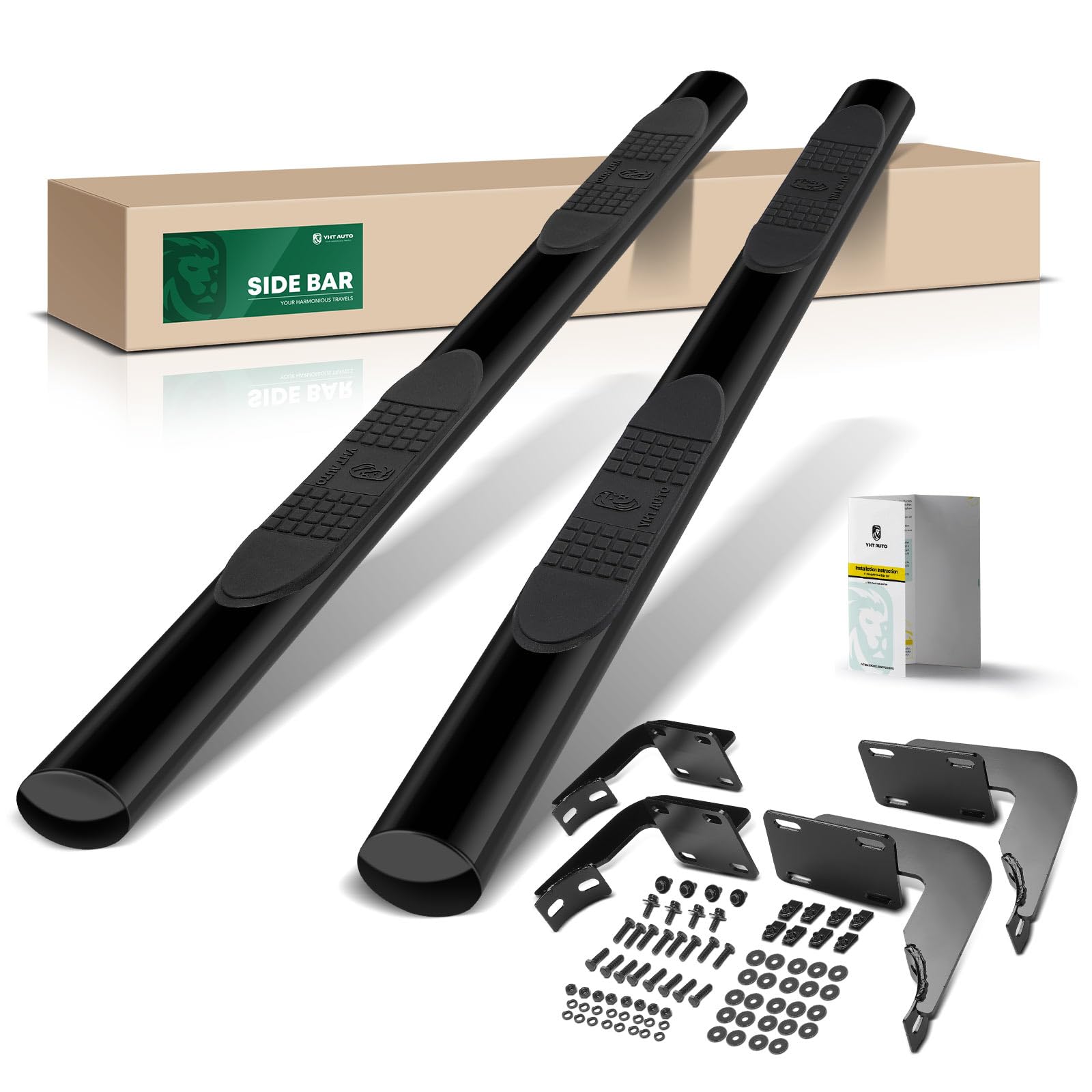 YHTAUTO 4 Inch Running Boards Side Steps Compatible with Ford F-250/F ...